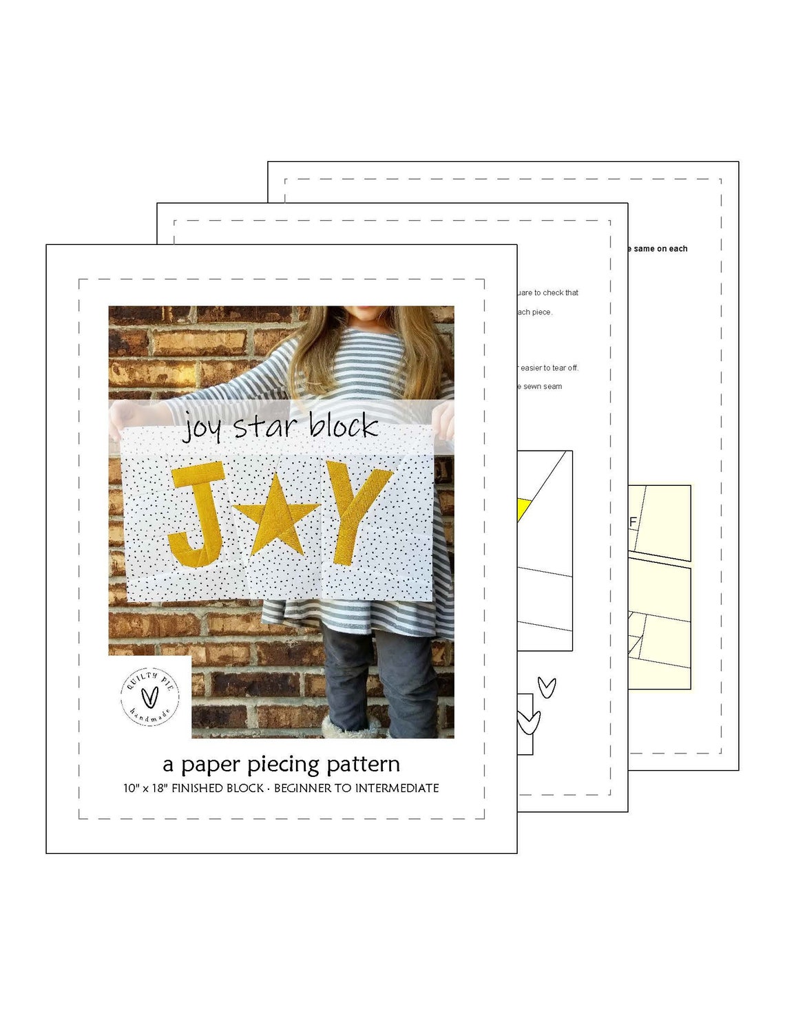 Joy Paper Piecing Pattern PDF - Etsy
