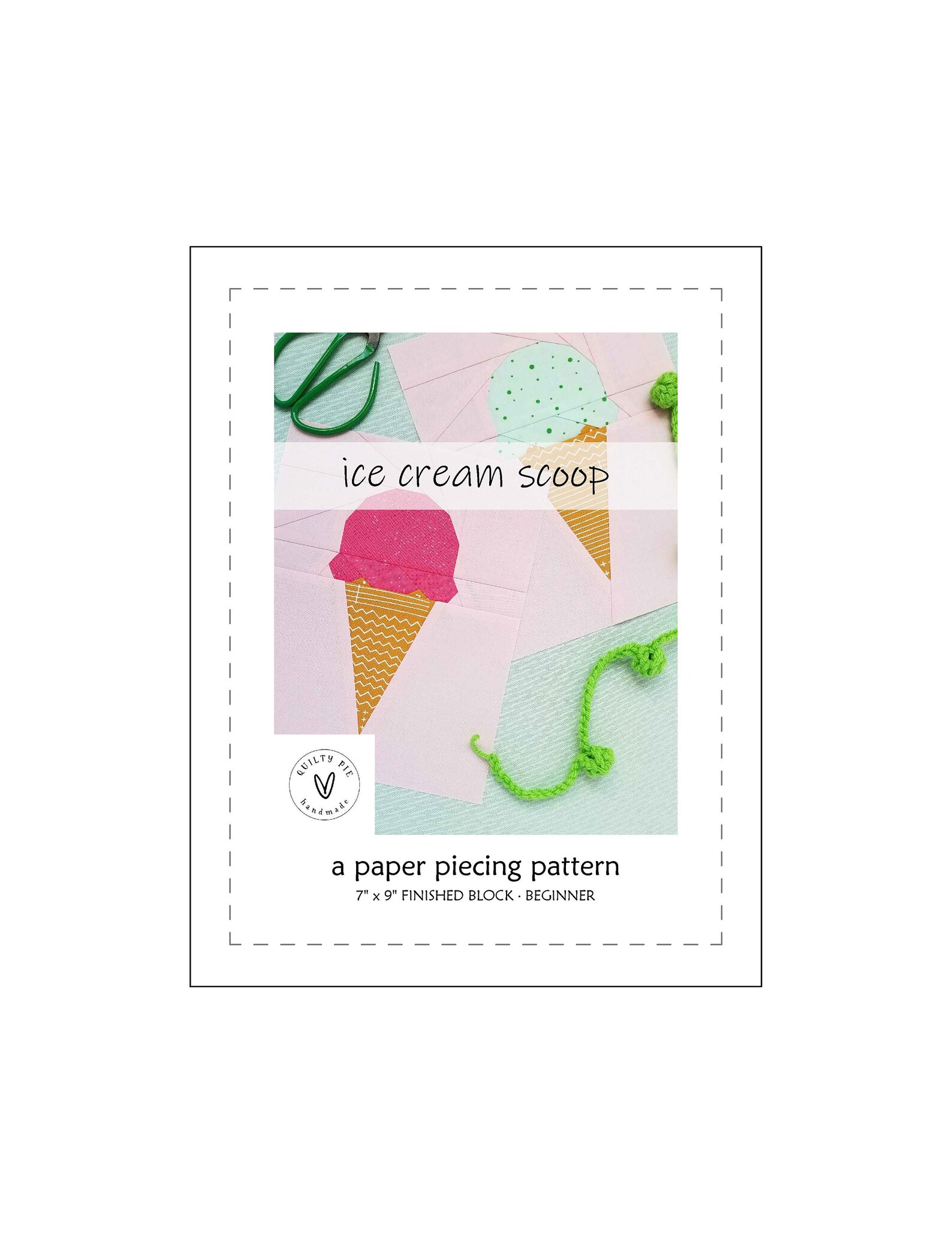 Ice Cream Scoop Paper Piecing Pattern, PDF - Etsy