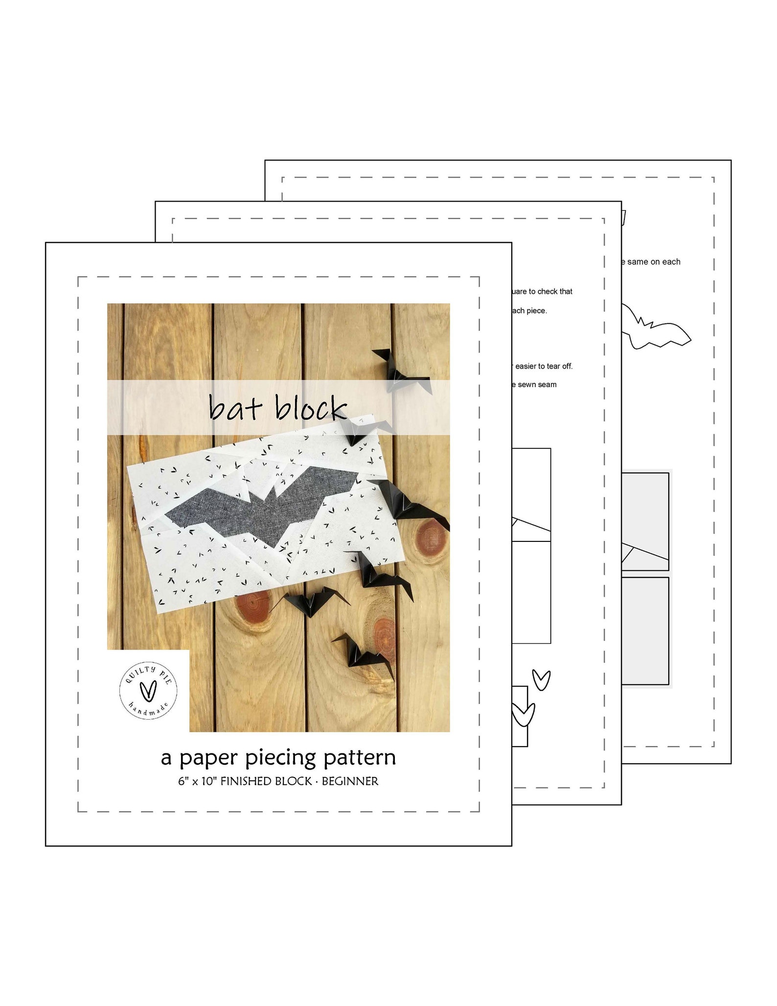 Bat Paper Piecing Pattern, PDF - Etsy