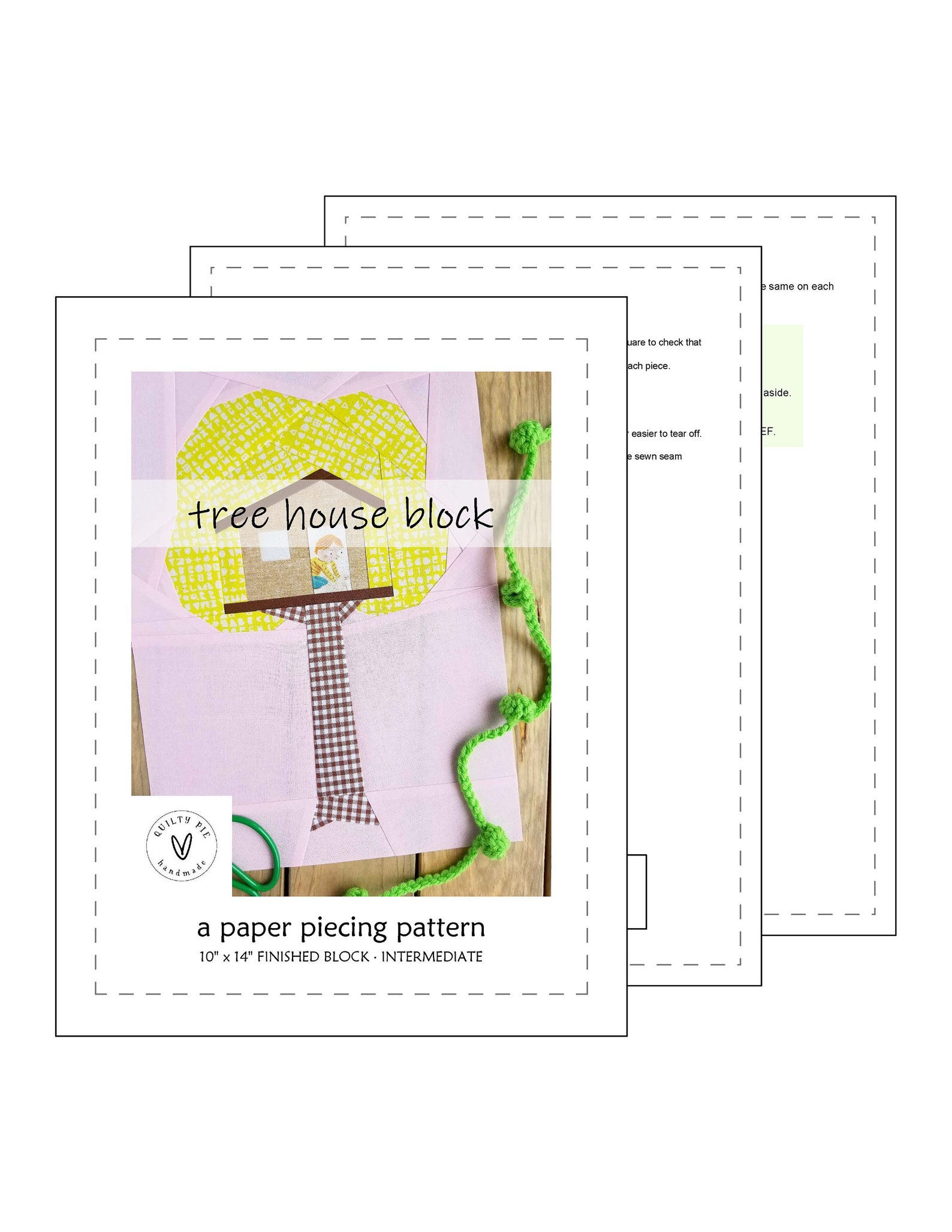 Tree House Paper Piecing Pattern PDF - Etsy