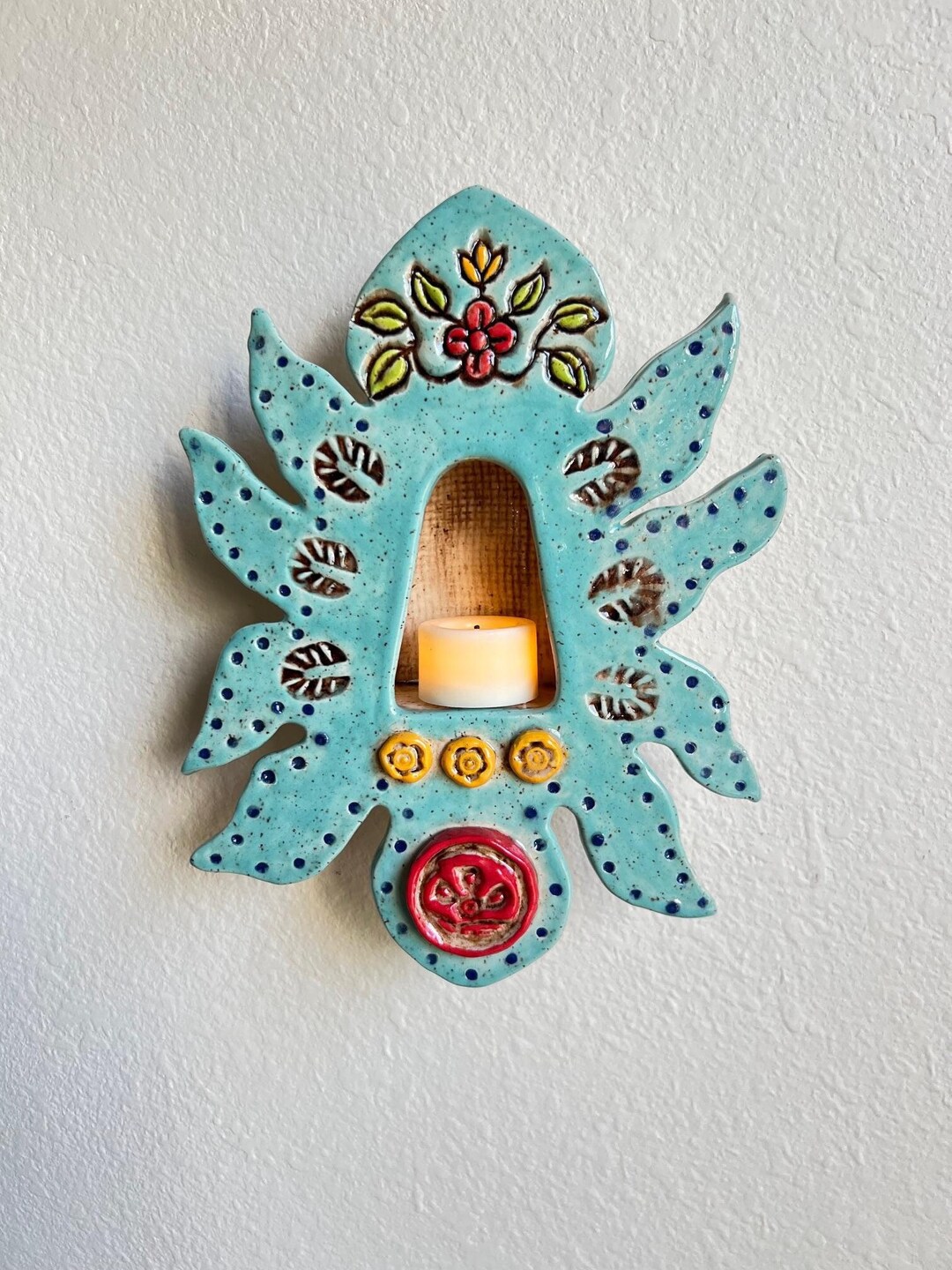 Handmade Pottery Nicho Wall Hanging - Etsy