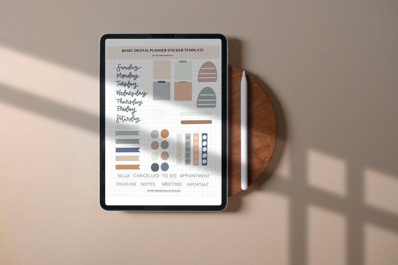 Boho Goodnotes Stickers for Everyday Use, Aesthetic Digital Stickers ...