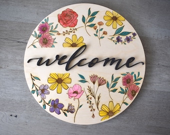 Hand Painted Welcome Sign - Etsy