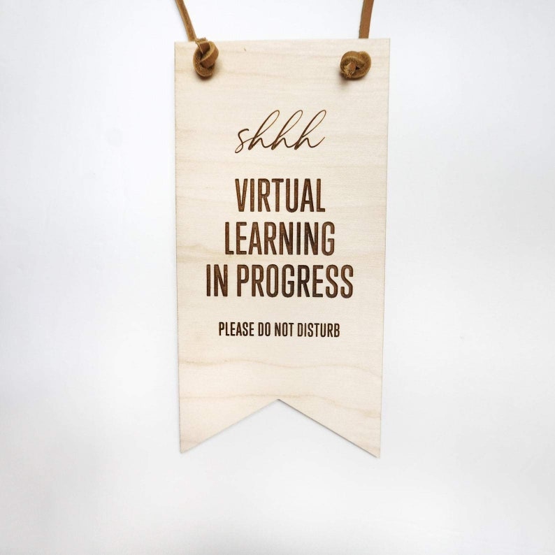 Virtual Learning in Progress Do Not Disturb Door Hanger Sign - Etsy