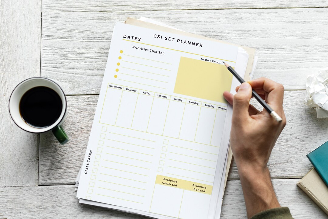 CSI Crime Scene Investigator Set Planner Printable - Etsy