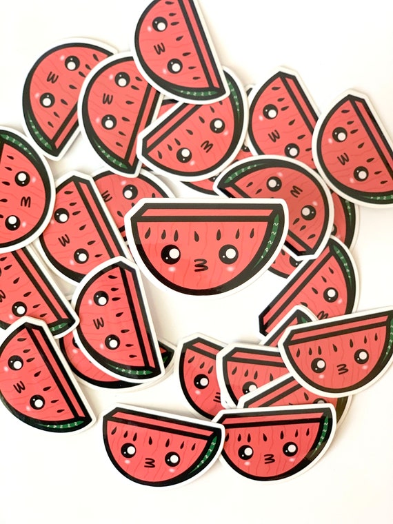 Cute Watermelon Slice Weatherproof High Quality Sticker | Etsy