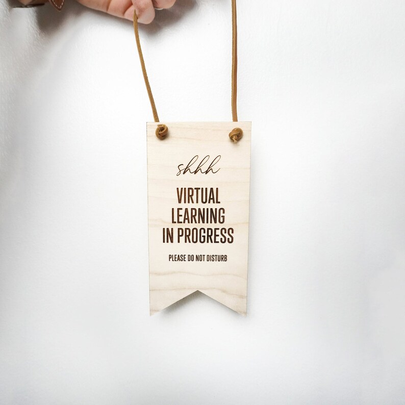 Virtual Learning in Progress Do Not Disturb Door Hanger Sign - Etsy