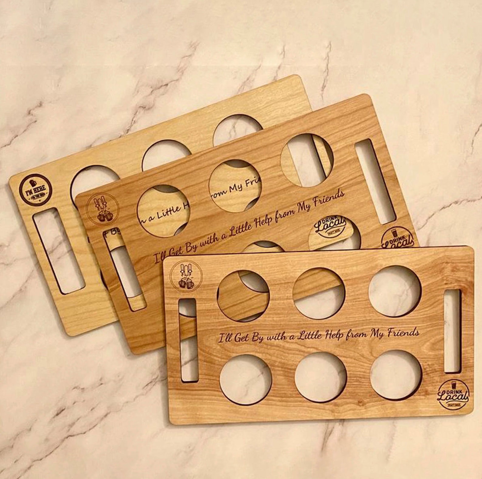 Personalized Laser Engraved Beverage Caddy 6 Cup Holder - Etsy