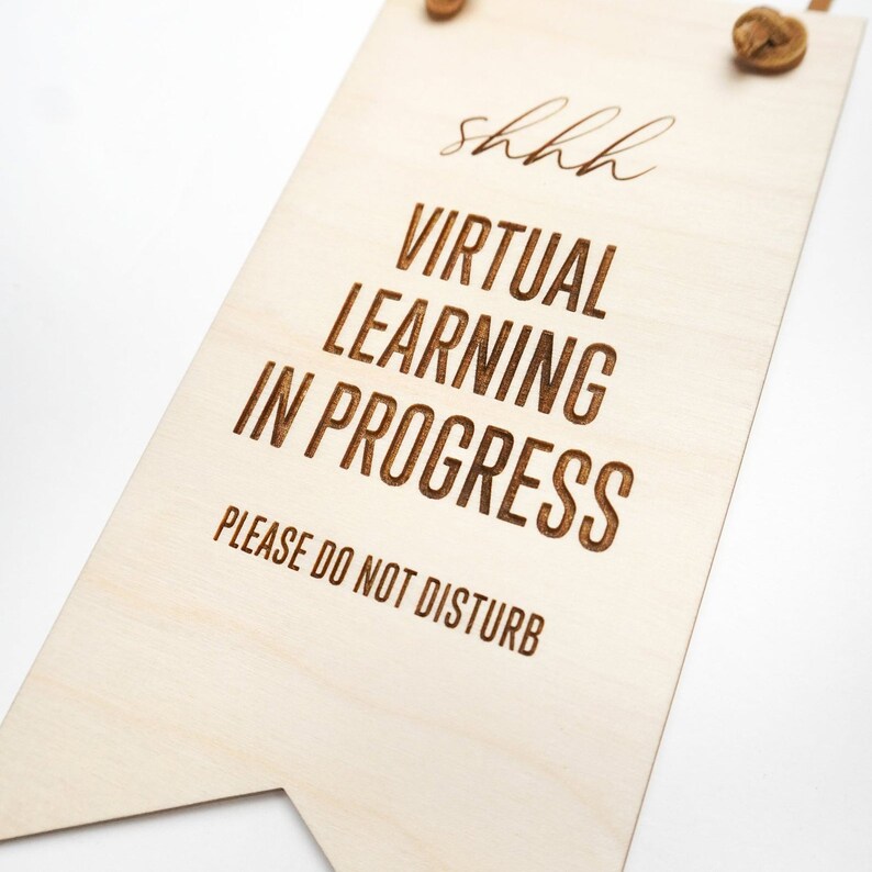 Virtual Learning in Progress Do Not Disturb Door Hanger Sign - Etsy