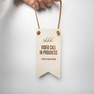 Video Call in Progress Do Not Disturb Door Hanger Sign - Etsy