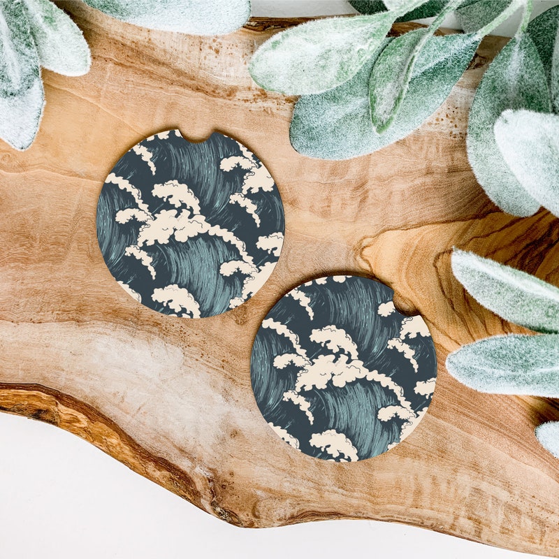 Japanese Design Coasters - Etsy