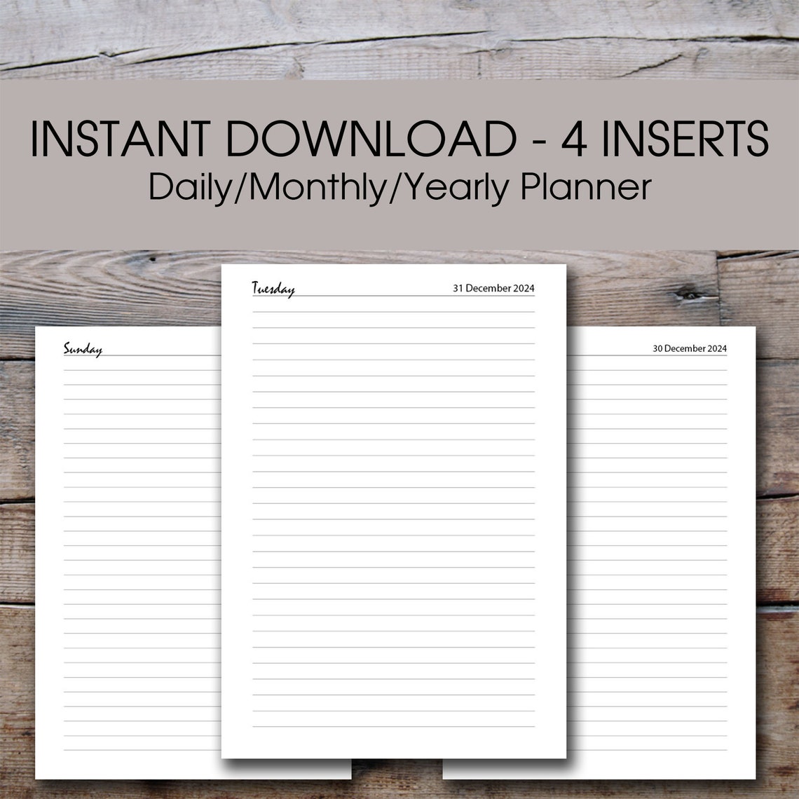 2024 Daily Planner A5 Printable BUNDLE 2024 Daily Journal - Etsy