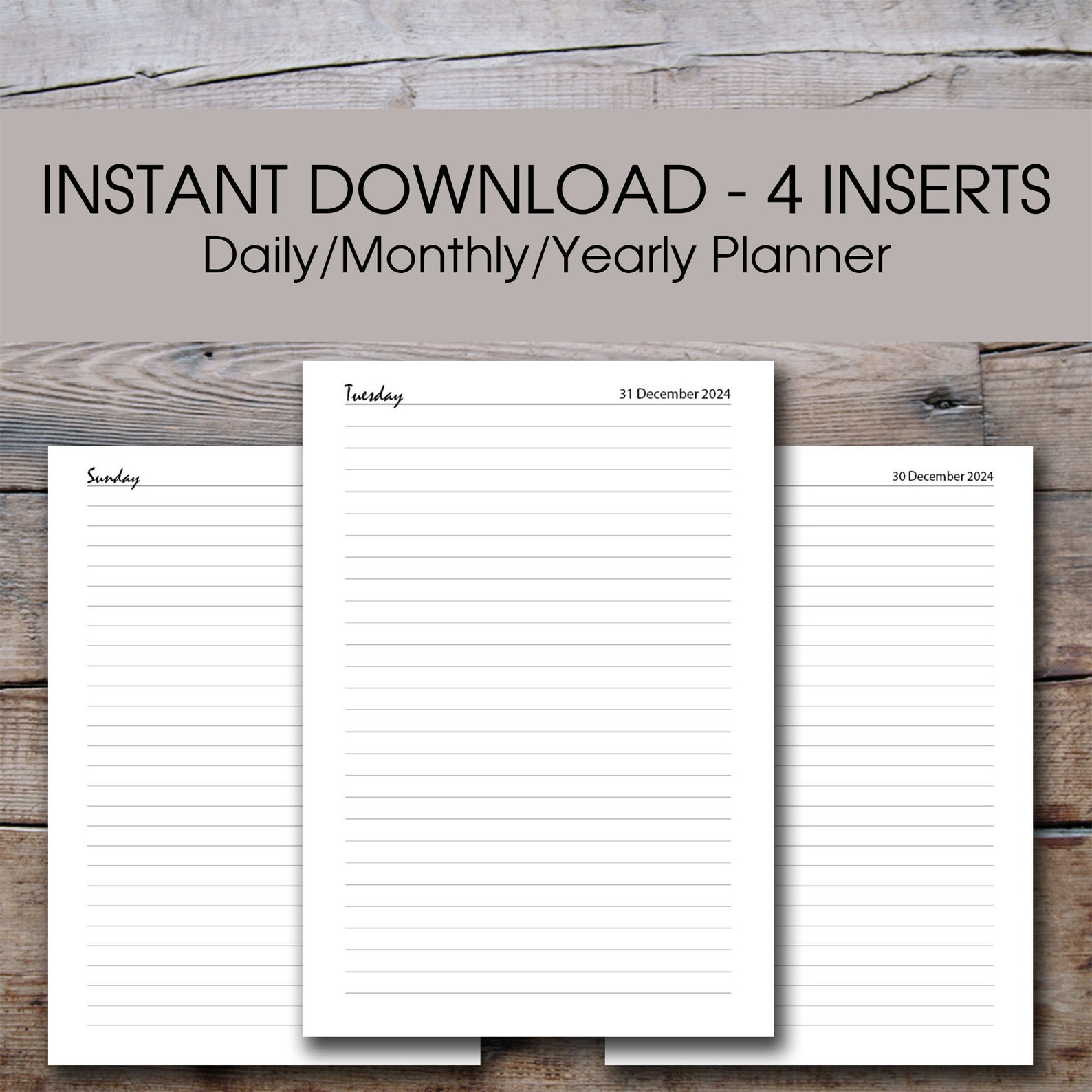 2024 Daily Planner A5 Printable BUNDLE 2024 Daily Journal - Etsy