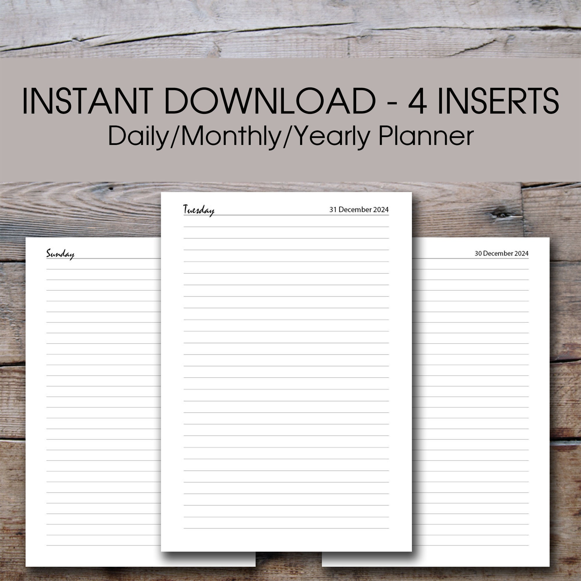 2024 Daily Planner A5 Printable BUNDLE 2024 Daily Journal - Etsy