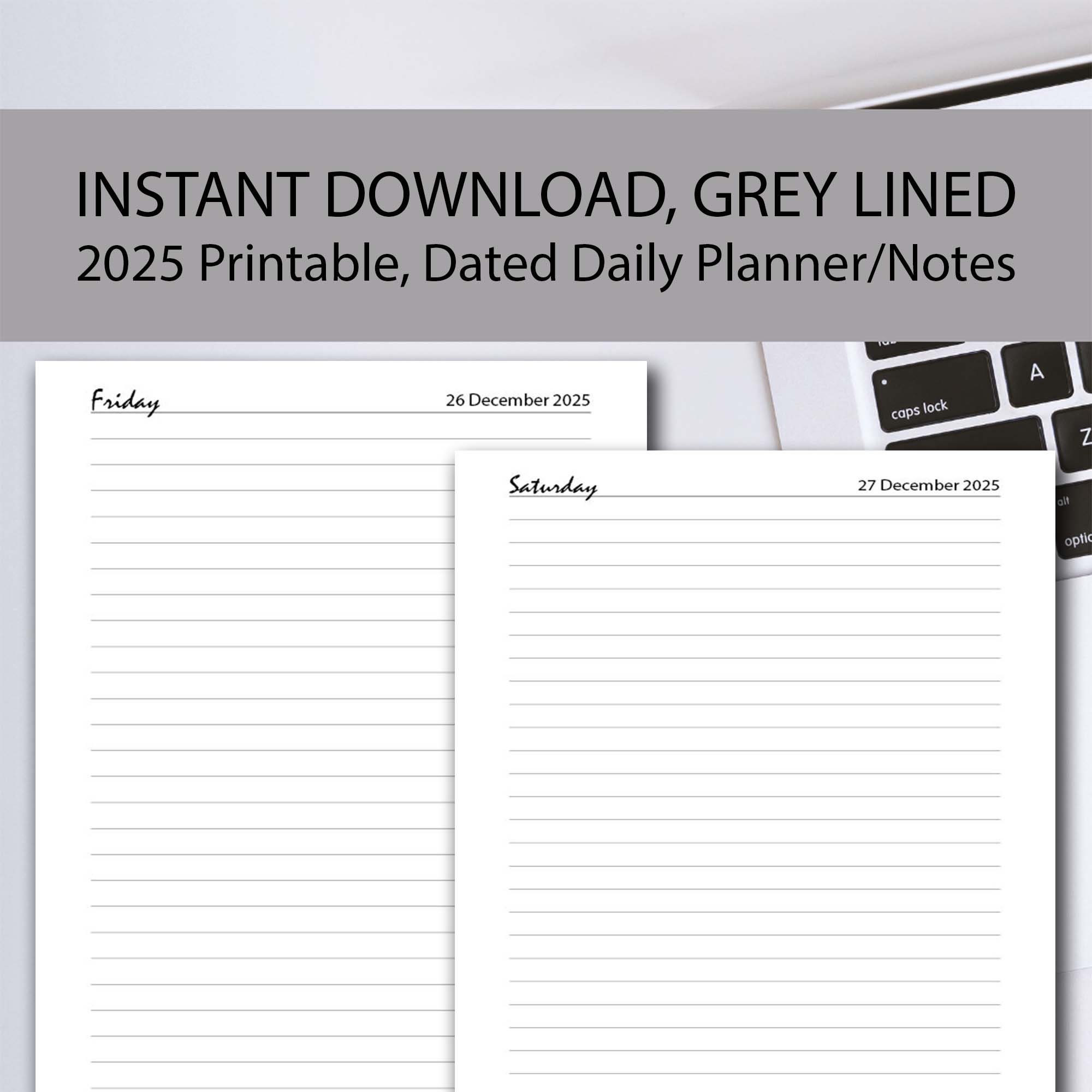 2025 Daily Journal Printable, 2025 Printable Daily Diary, A4/a5/half ...