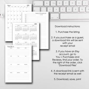 2025 Daily Planner Printable Pack, 2025 Daily Journal Printable, A4/a5 ...