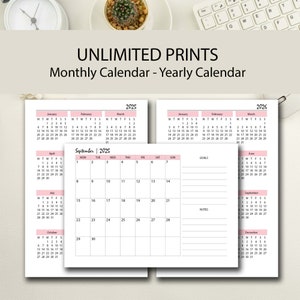 2025 Planner Printable PINK Pack, 2025 Weekly Planner, A4/a5/half ...