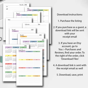2025 Weekly Planner RAINBOW Printable Pack, A4/a5/half Letter/letter ...