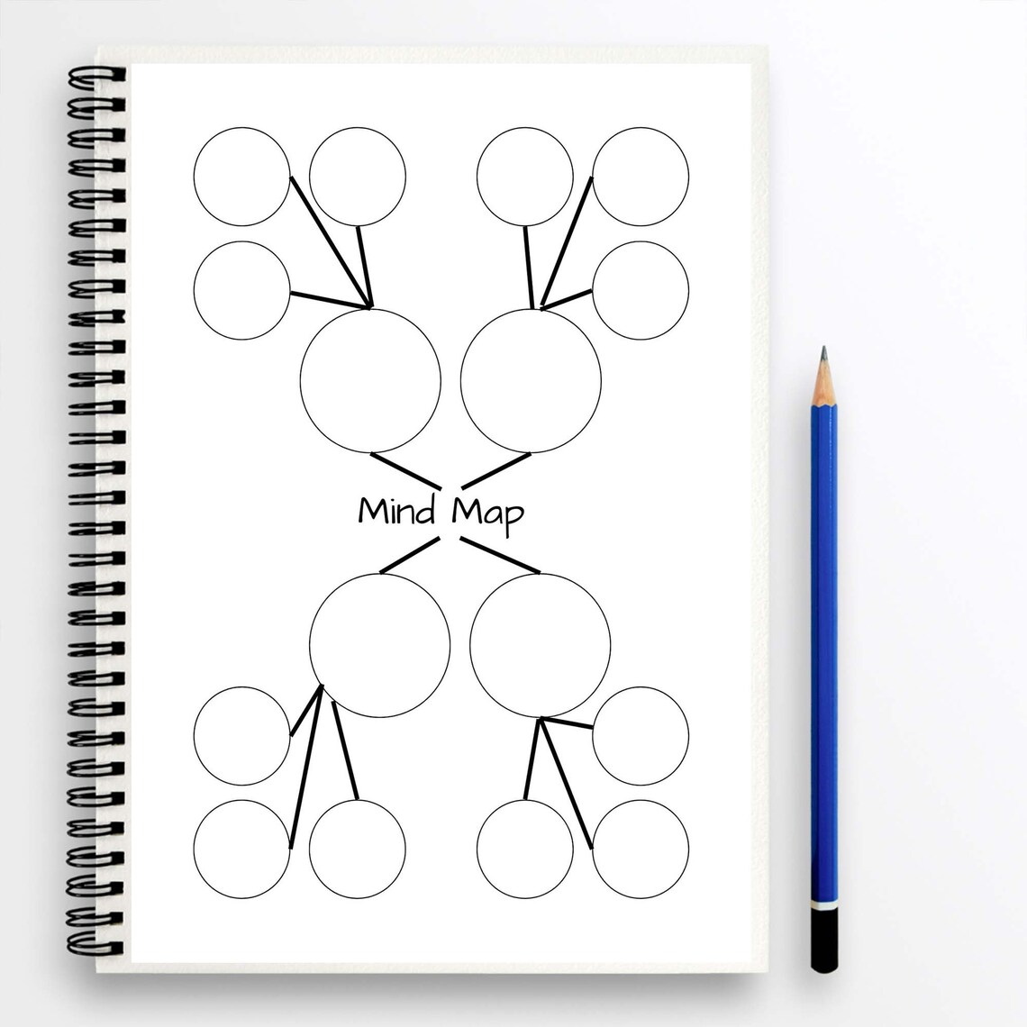 Mind Map Planner Printable, Mind Map Template PDF, Study Guide Template ...
