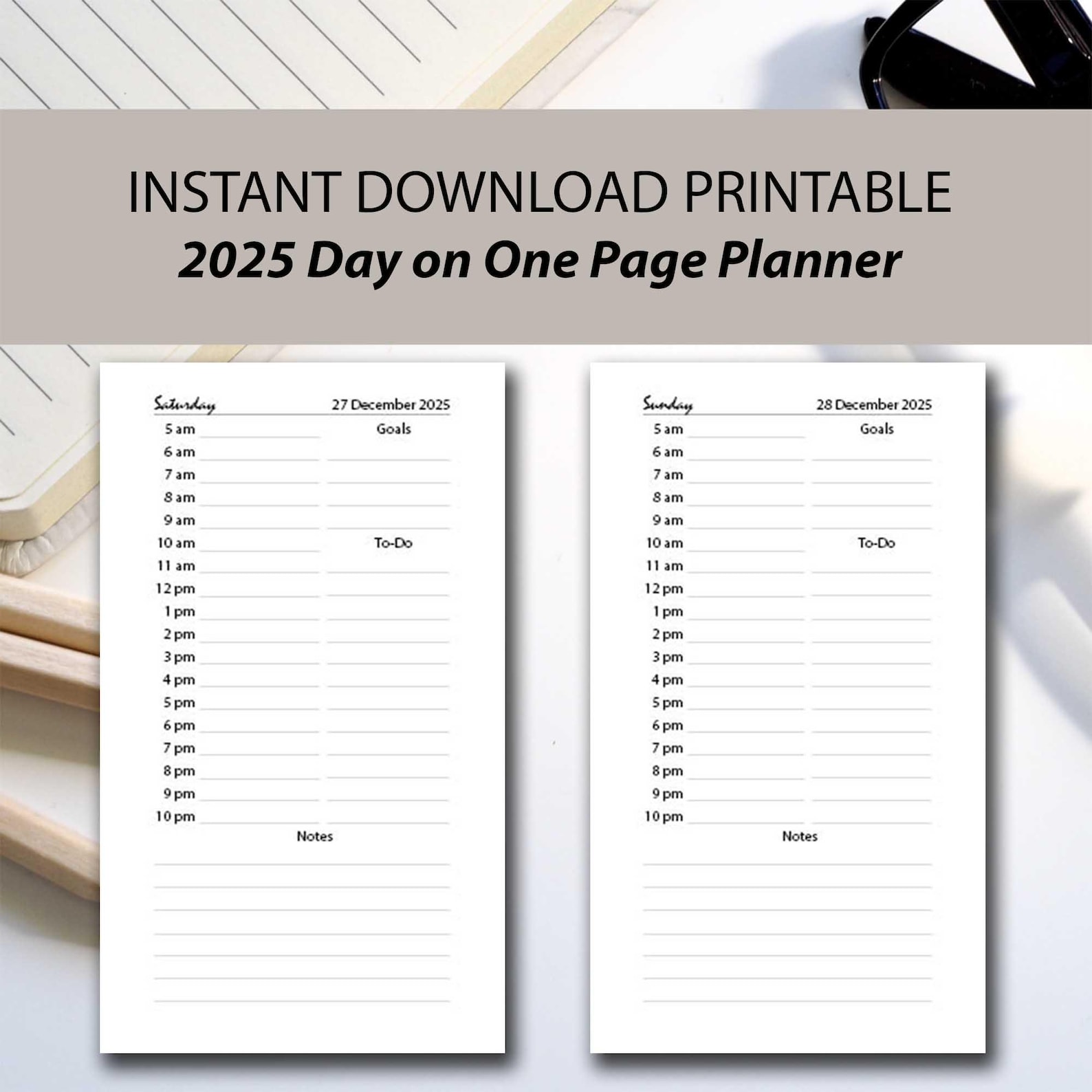 2025 Daily Timebox Planner Printable Personal Size, 2025 Daily Planner ...