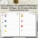 2025 Weekly Schedule Pack Printable RAINBOW, A4/a5/half Letter/letter ...