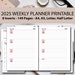 2025 Planner Printable PINK Pack, 2025 Weekly Planner, A4/a5/half ...