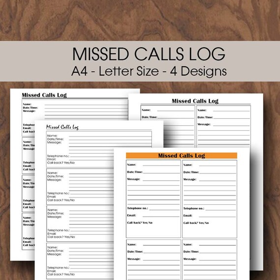 Missed Call Sheet