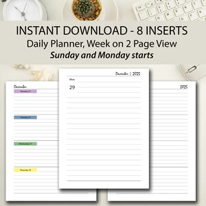 2025 Weekly Planner RAINBOW Printable Pack, A4/a5/half Letter/letter ...