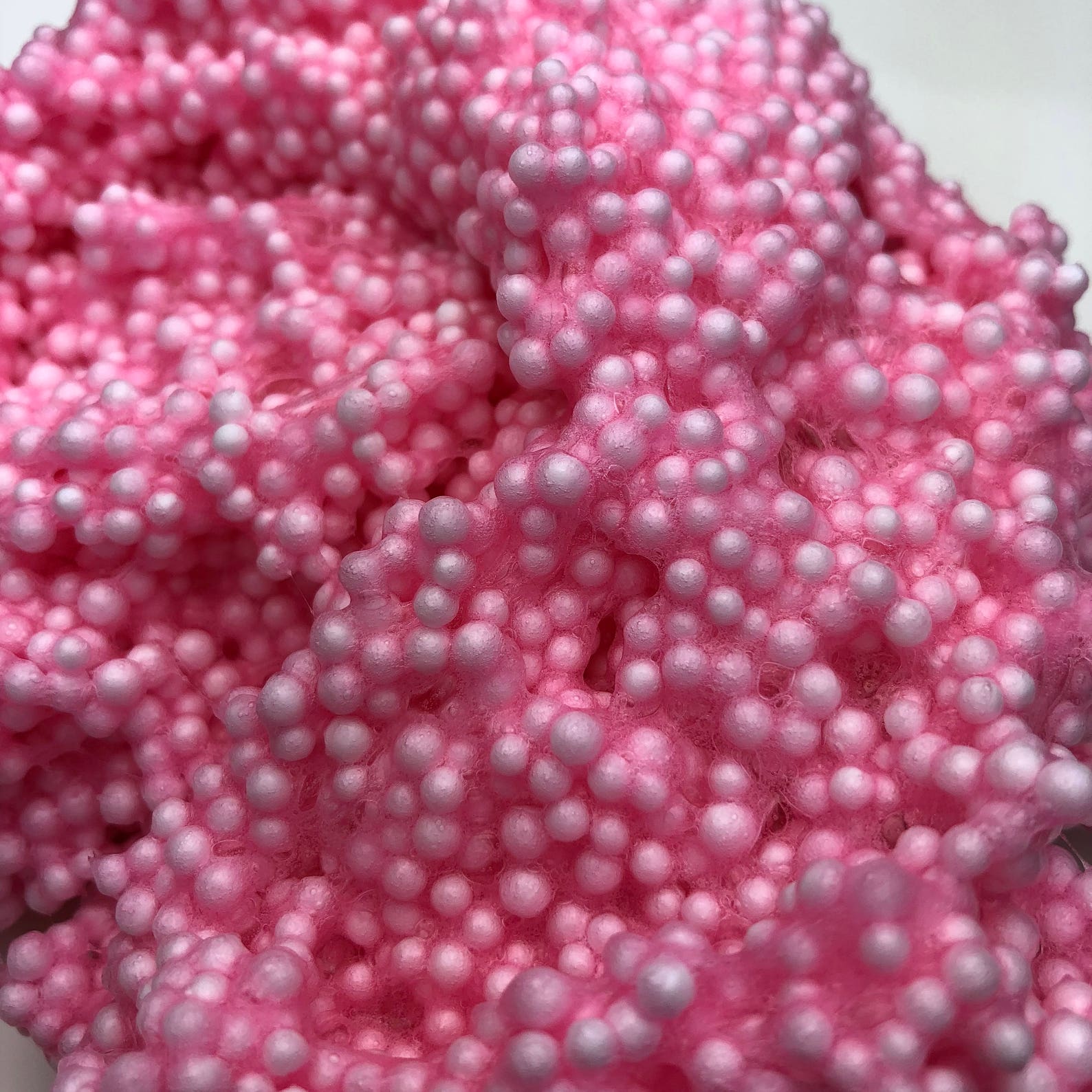 Strawberry Cheesecake Floam Slime - Clear Based Slime W/ Foam Beads ...