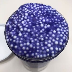 Purple Sweetarts Floam Slime - Clear Based Slime W/ Foam Beads (scented ...