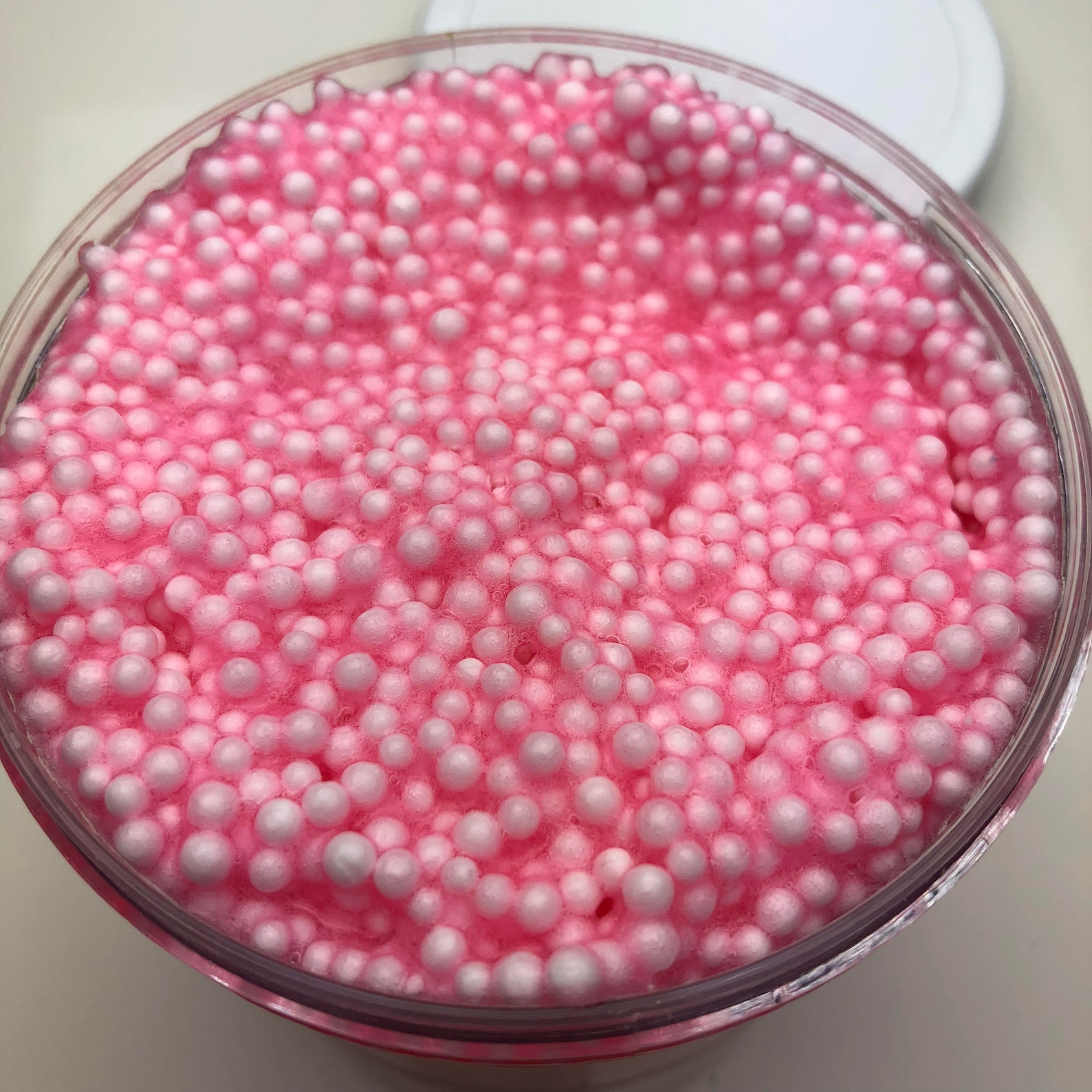 Strawberry Cheesecake Floam Slime - Clear Based Slime W/ Foam Beads ...