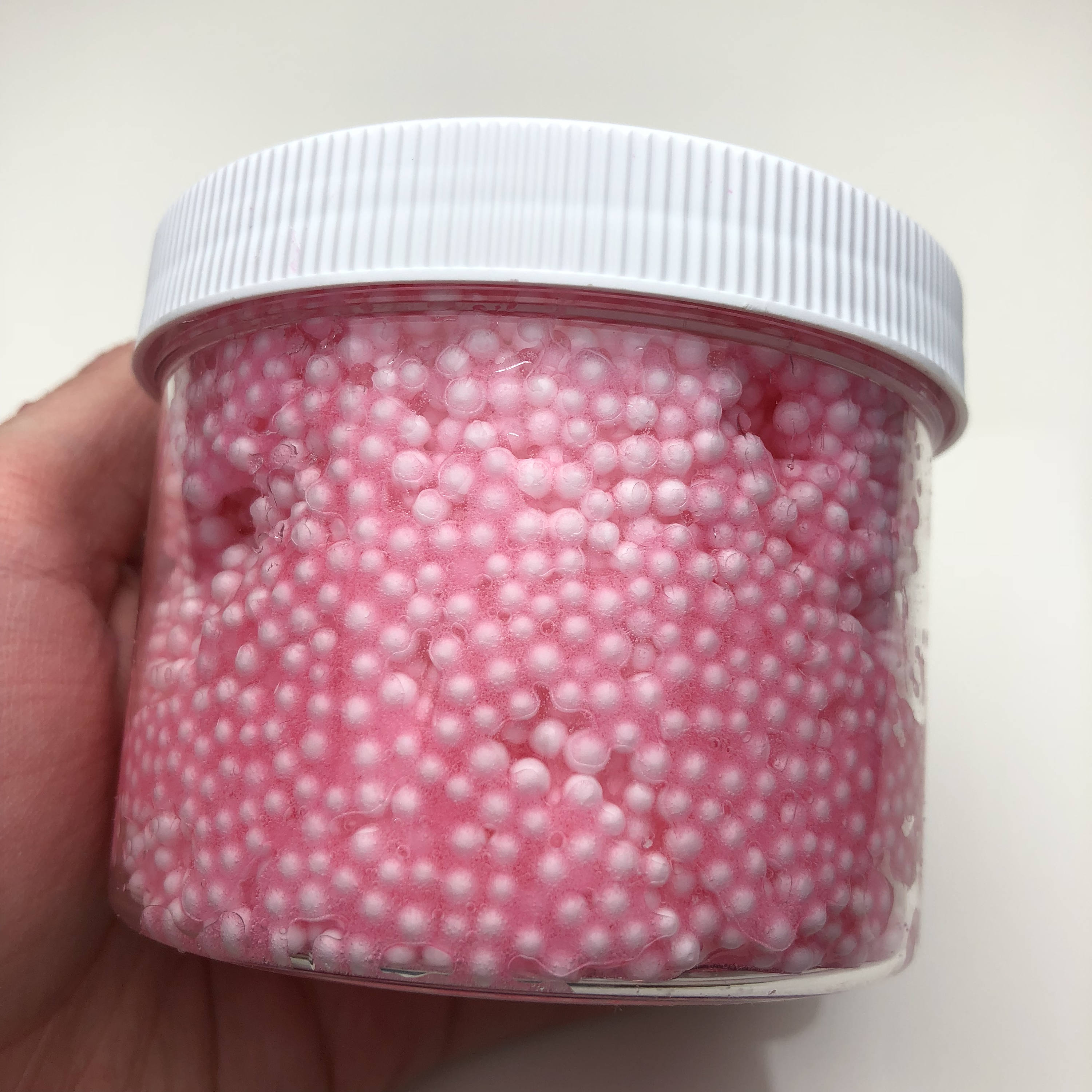 Strawberry Cheesecake Floam Slime - Clear Based Slime W/ Foam Beads ...