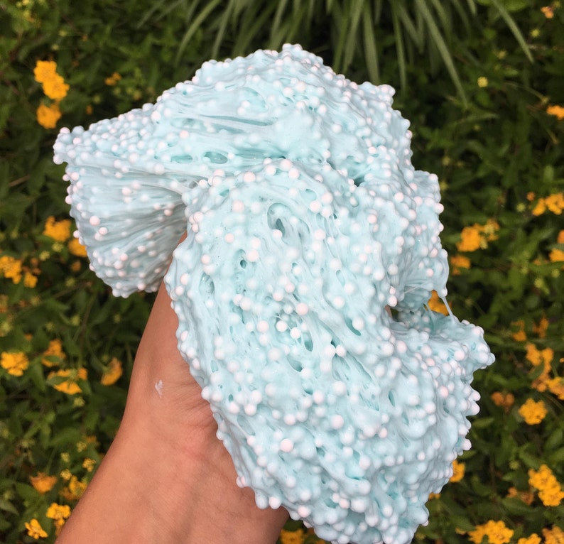 Sky Blue Crunchy Floam Slime Duftig - Etsy.de