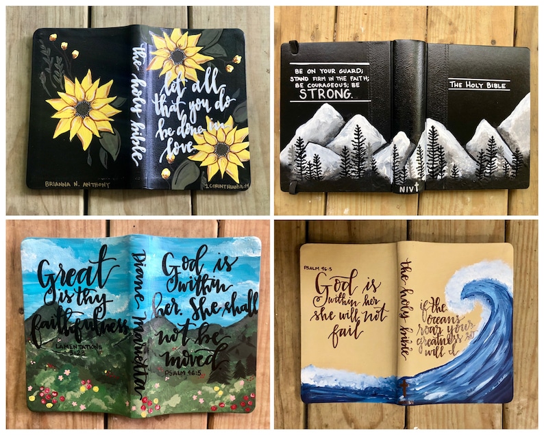 Hand Painted Bible - Etsy