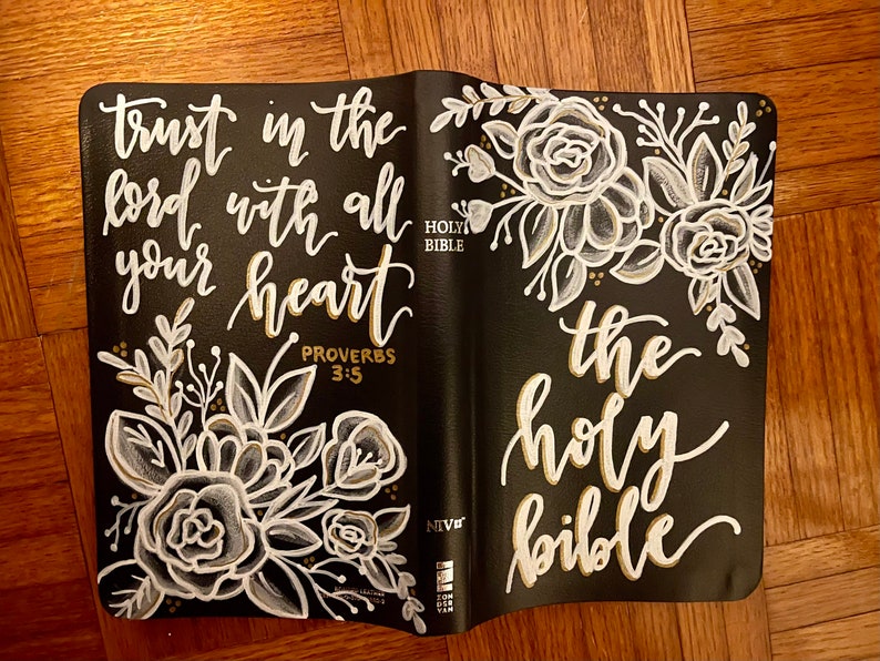 Hand Painted Bible - Etsy