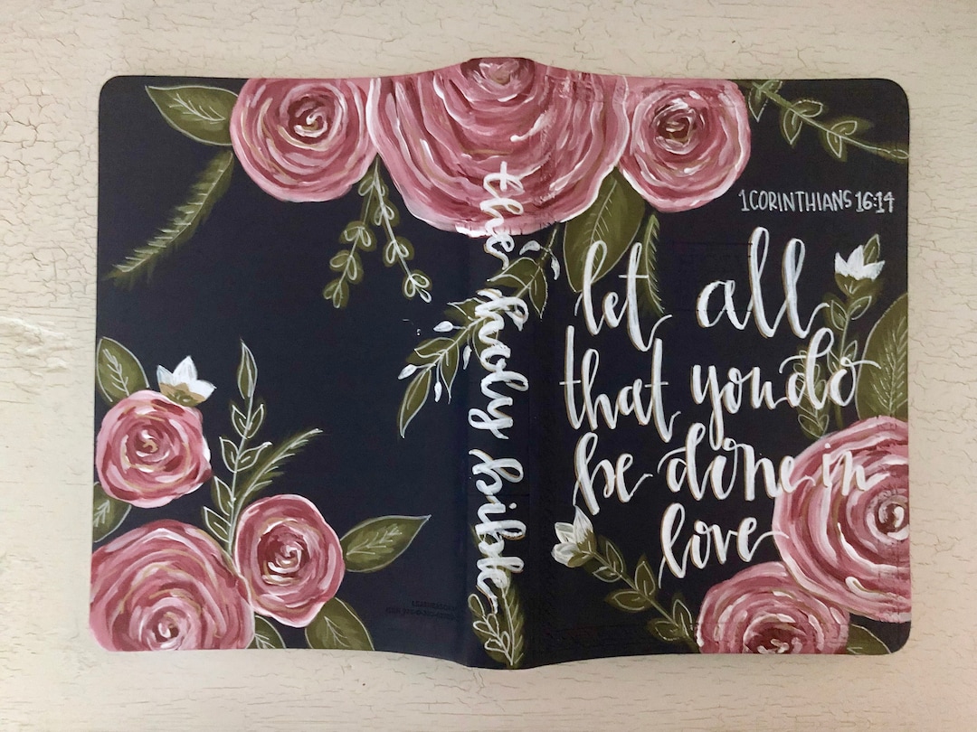 Hand Painted Bible - Etsy