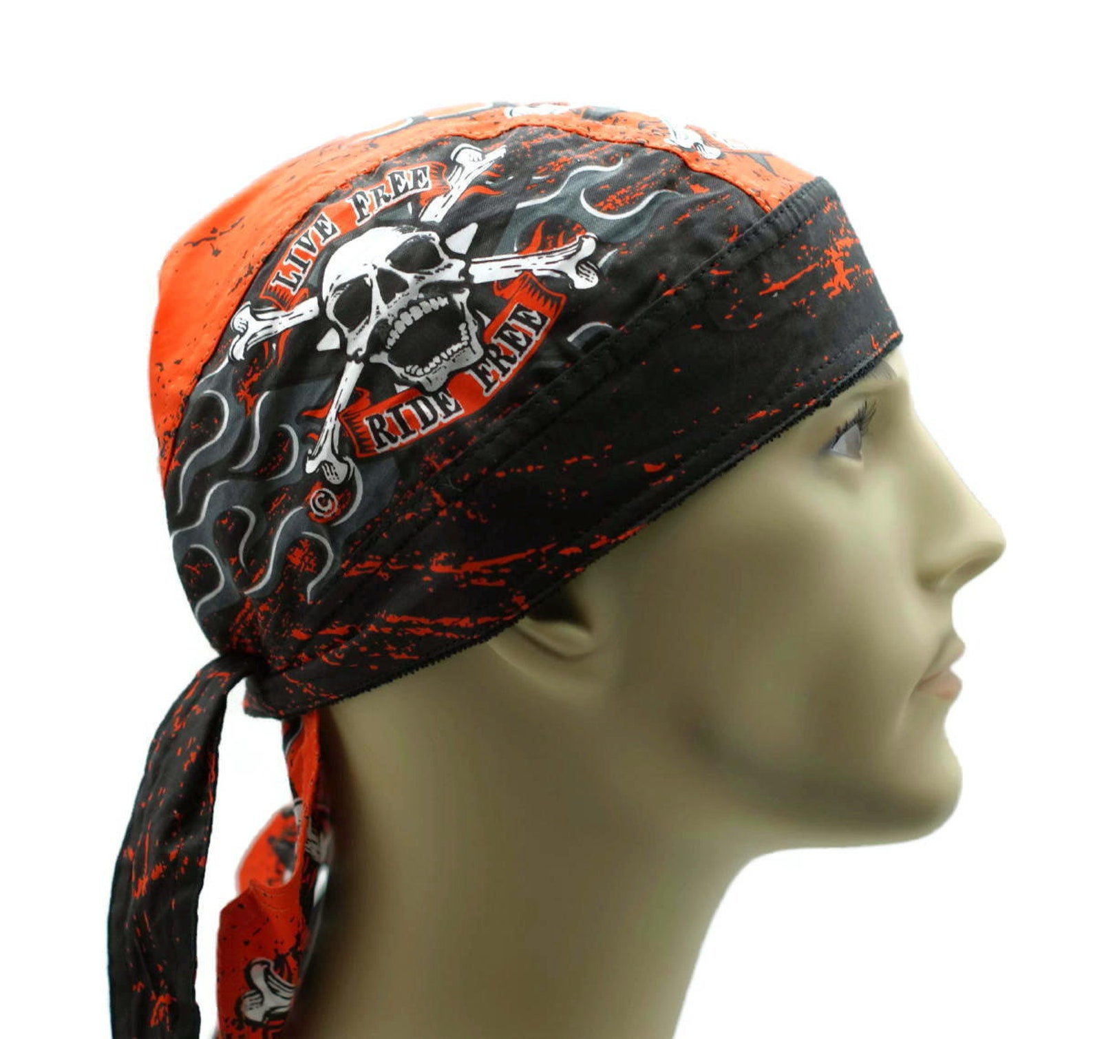 Headwrap DANBANNA Star Skull Du-rag Skull Cap Doo Rag Bandana - Etsy