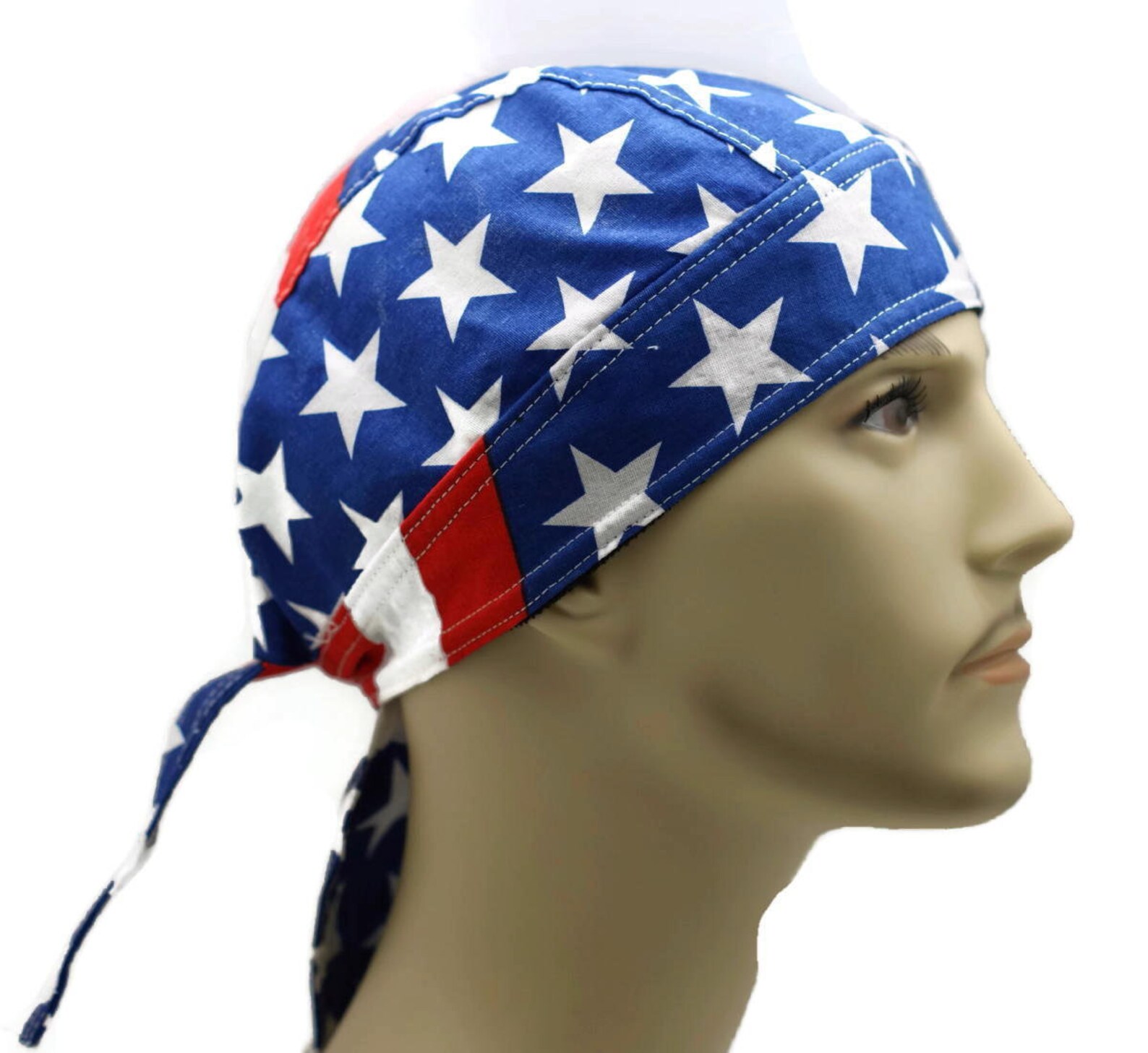 Headwrap DANBANNA American Flag Du Rag Doo Rag Skull Cap | Etsy