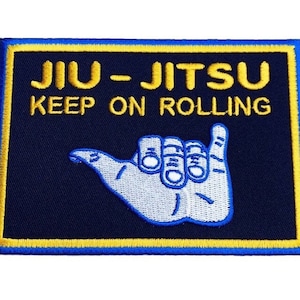Brazilian Jiu Jitsu Patch (4”) Keep on Rolling Iron/sew-on Badge Shaka ...