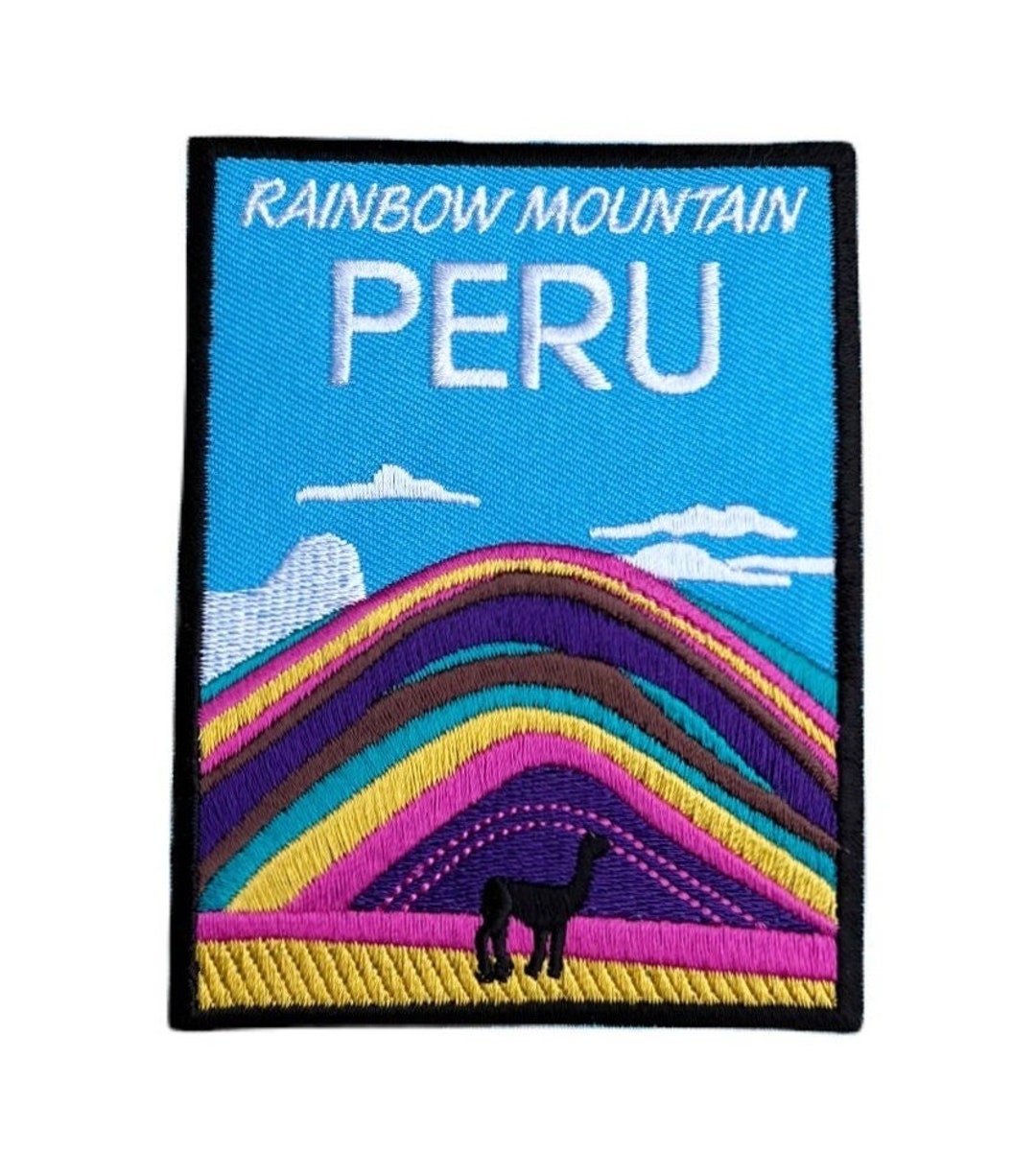 Rainbow Mountain Peru Patch (3.5 Inch) Iron-on / Sew-on Badge Travel ...