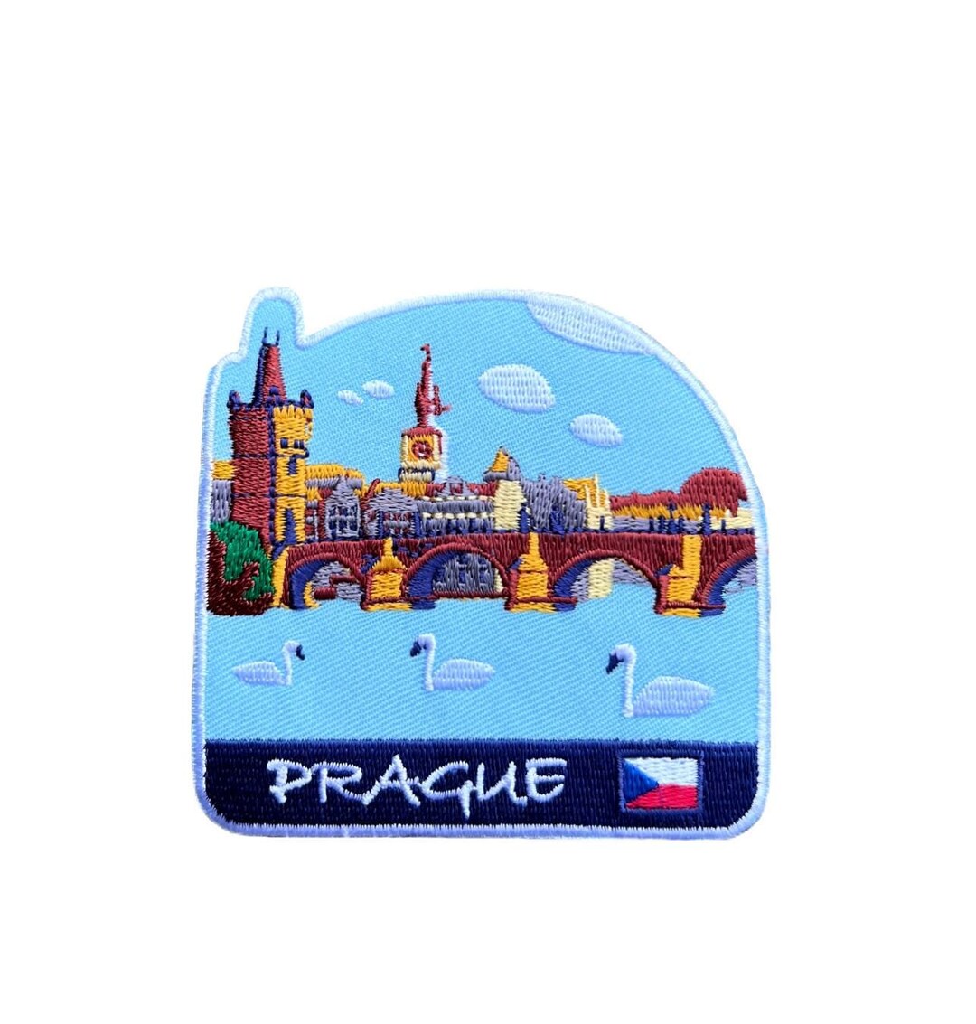 Prague Czech Republic Patch (3 Inch) Embroidered Iron-on/sew-on Badge Travel Europe Praha ...