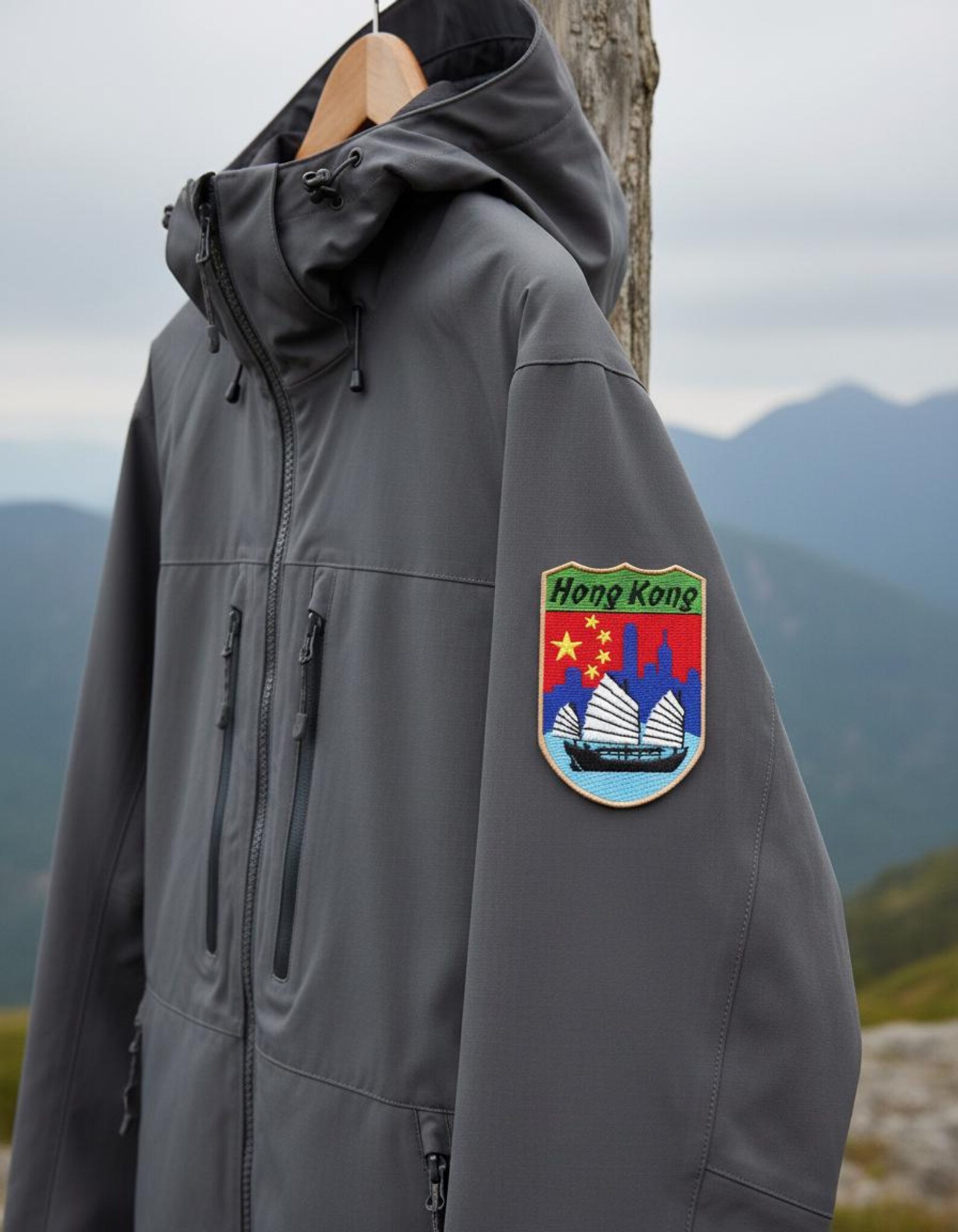 Hong Kong Shield Patch (3 Inch) Iron-on Badge Travel China Souvenir ...