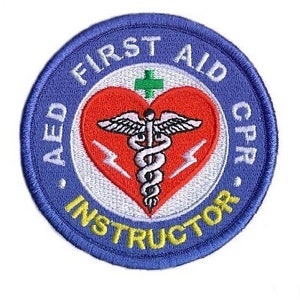 First Aid CPR AED Instructor Patch 3 Inch Embroidered - Etsy