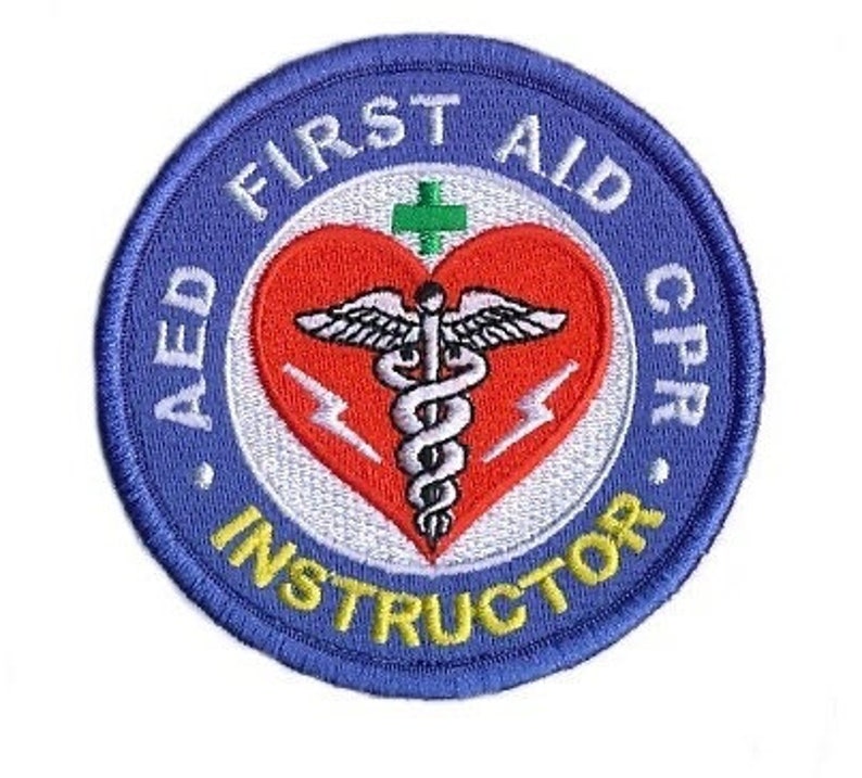 First Aid CPR AED Instructor Patch 3 Inch Embroidered - Etsy