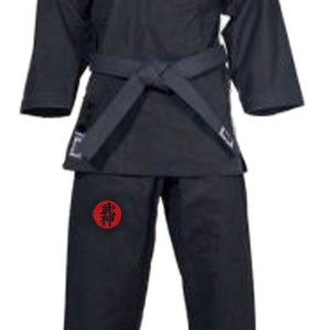 Shodan Bujin Patch (3.5 Inch) Red Ninjutsu Iron/sew-on Badge Bujinkan ...