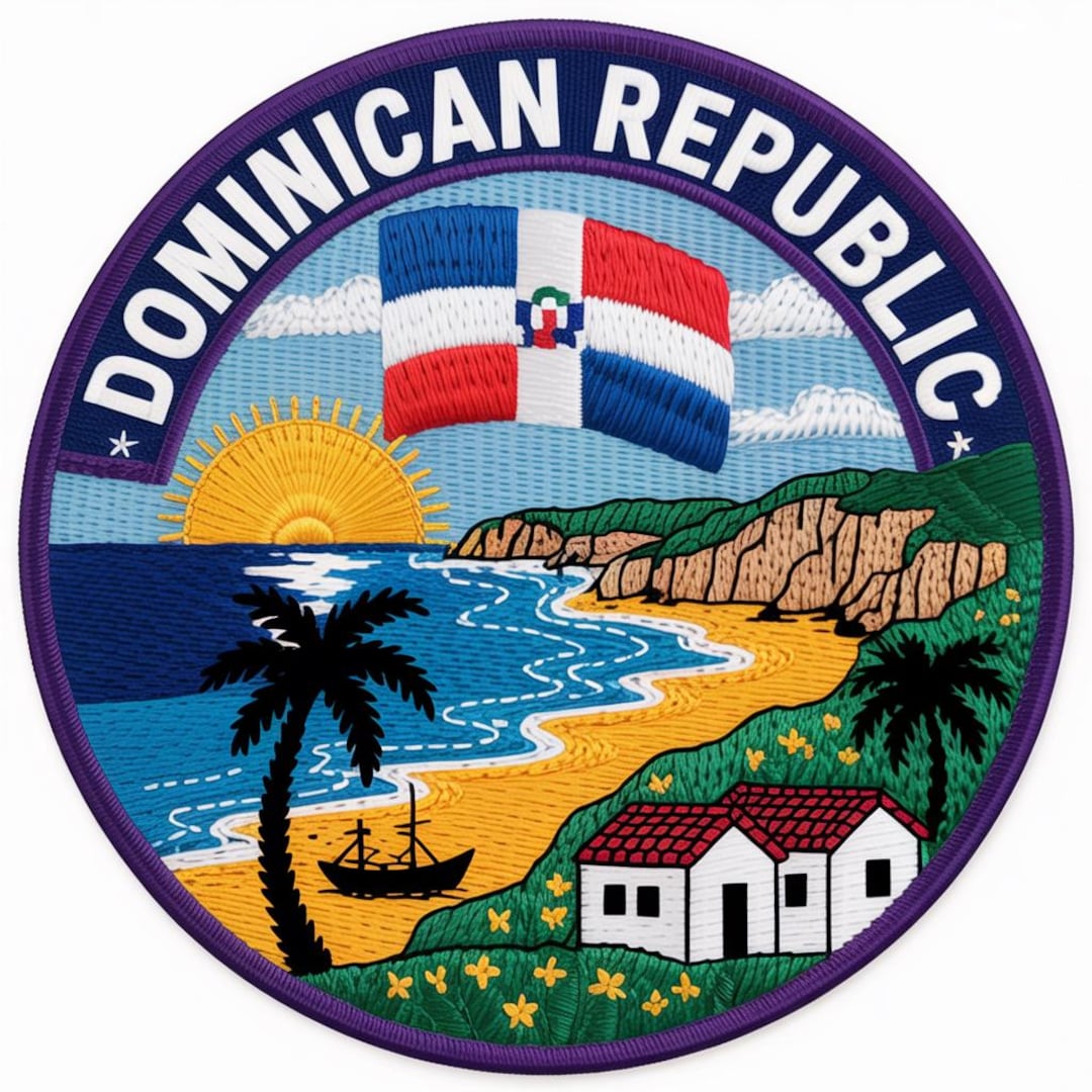 Dominican Republic Flag Patch (3.2 Inch) Embroidered Iron-on/sew-on ...
