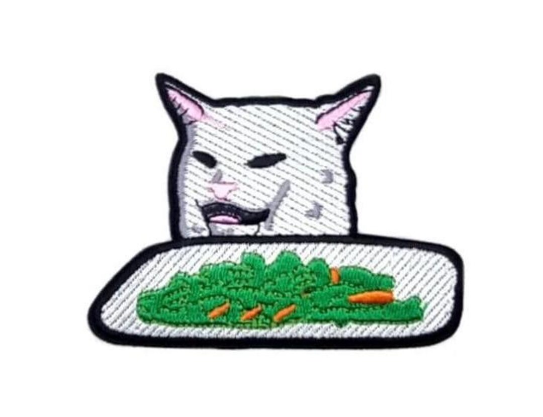 Smudge the Table Cat Meme Patch (3.5 Inch) Iron/sew-on Badge Iconic ...