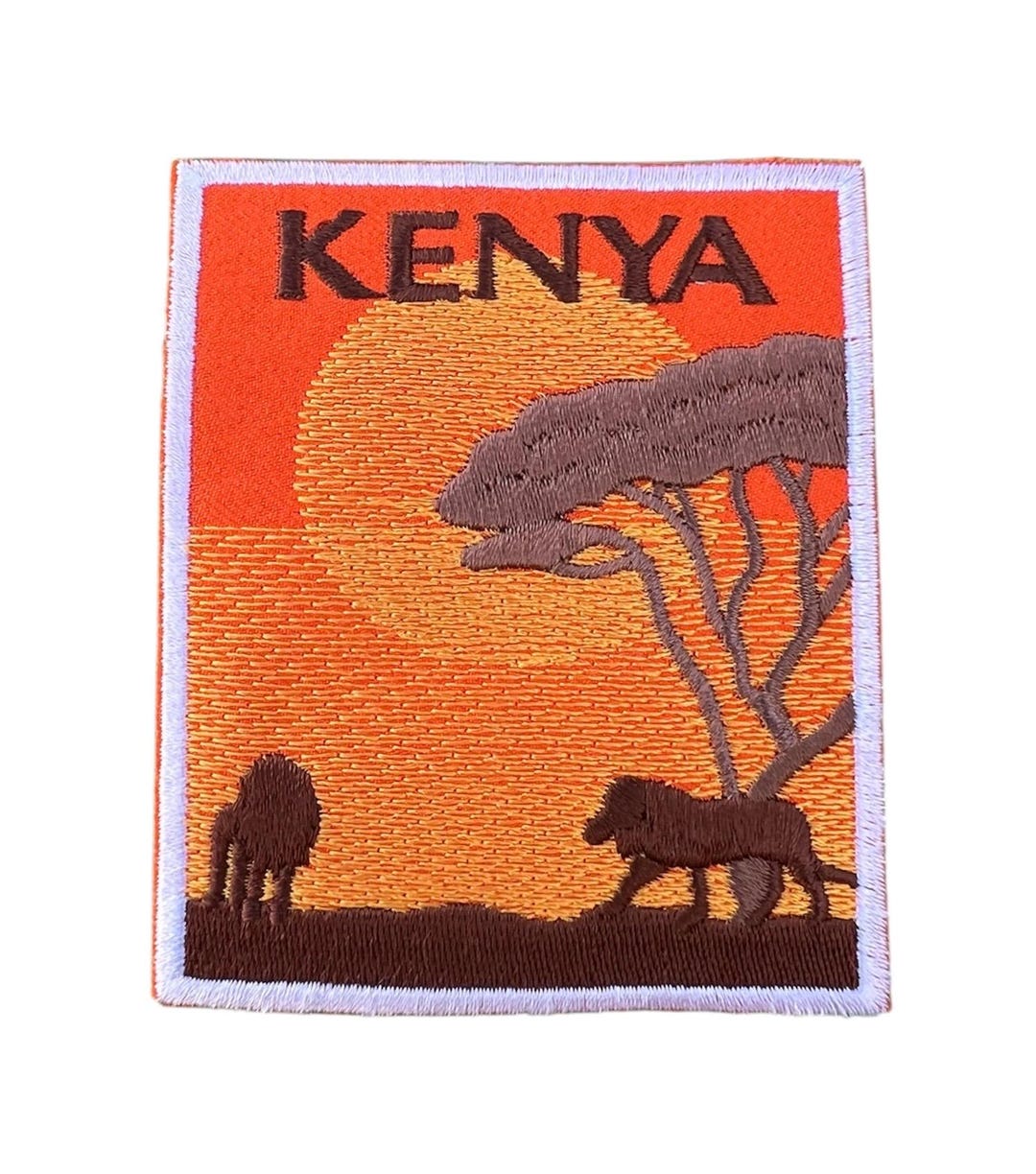 Kenya Africa Patch (3.5 Inch) Iron-on / Sew-on Badge Travel Souvenir Maasai Mara Animal Safari ...