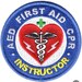 First Aid CPR AED Instructor Patch 3 Inch Embroidered Iron/sew-on Badge ...