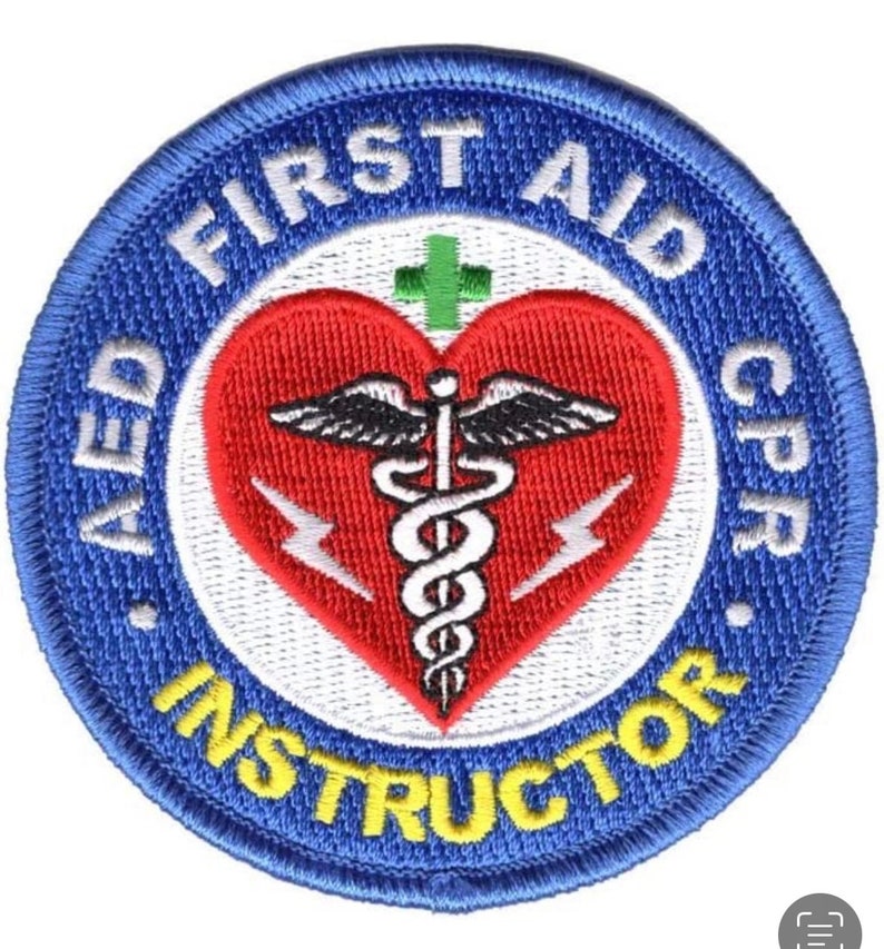 First Aid CPR AED Instructor Patch 3 Inch Embroidered - Etsy